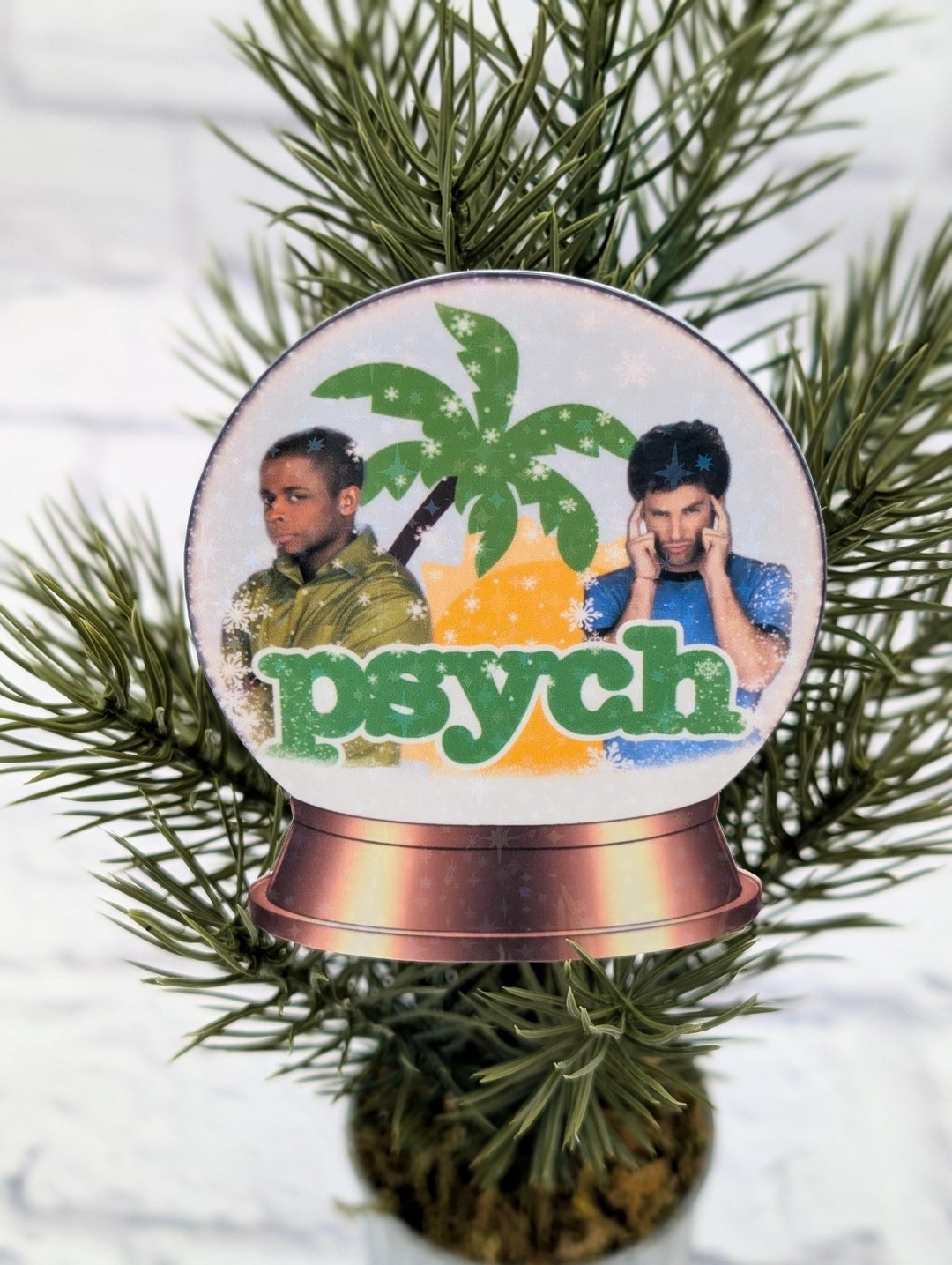 Psych Inspired Christmas Sticker, Snow Globe Sticker, Shawn Sticker ...