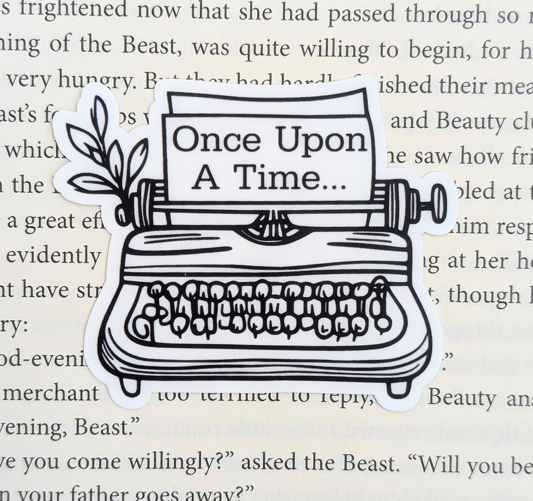 Once Upon A Time Sticker, Fairy Tale Sticker, Book Lover Sticker - Etsy