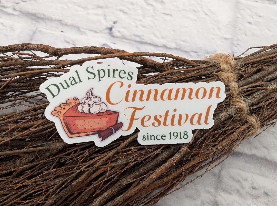 Psych Inspired Sticker/magnet, 3.5 X 1.64 In, Dual Spires, Cinnamon ...