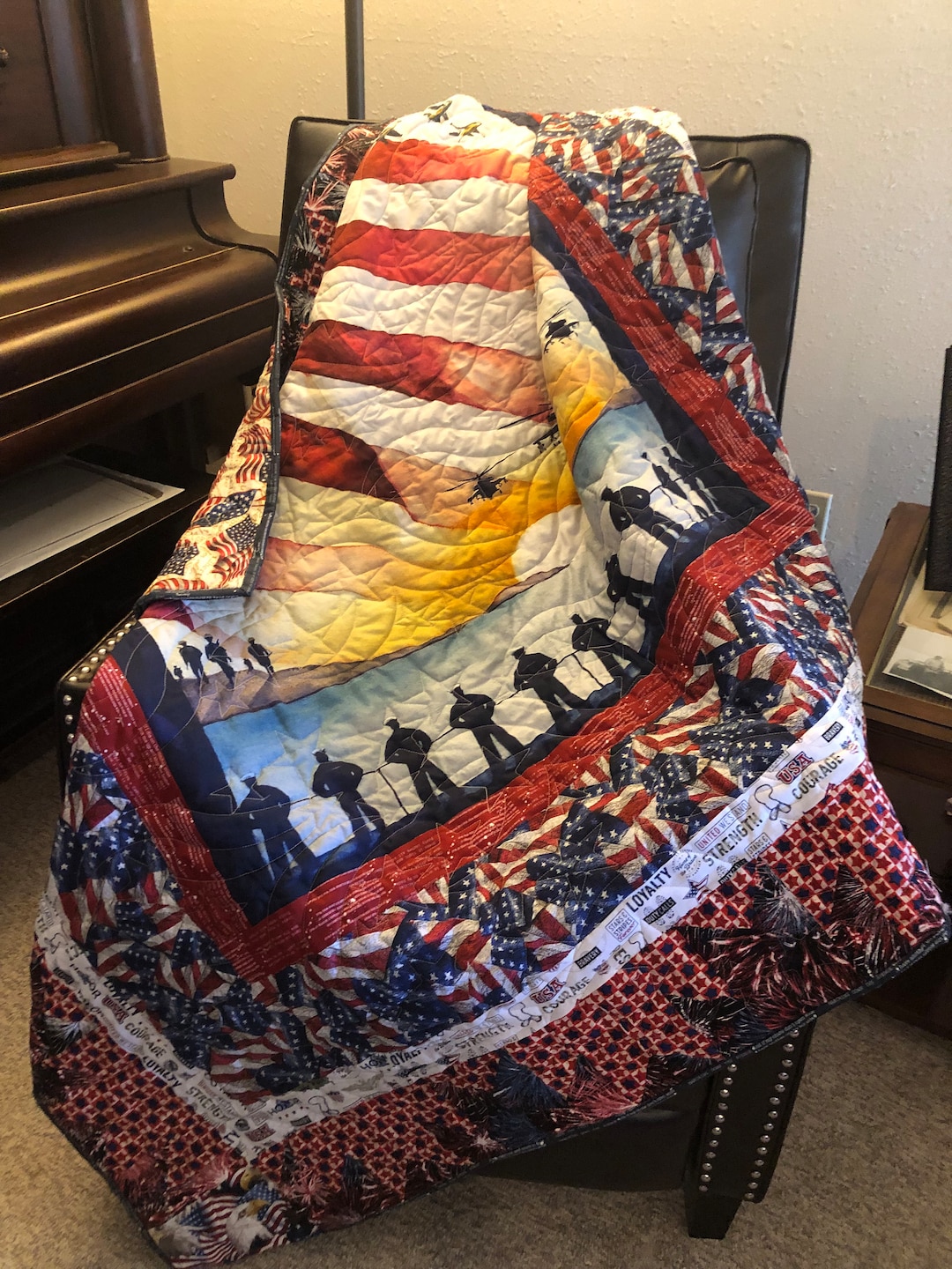 Coming Home. Navy Soldier Quilt - Etsy