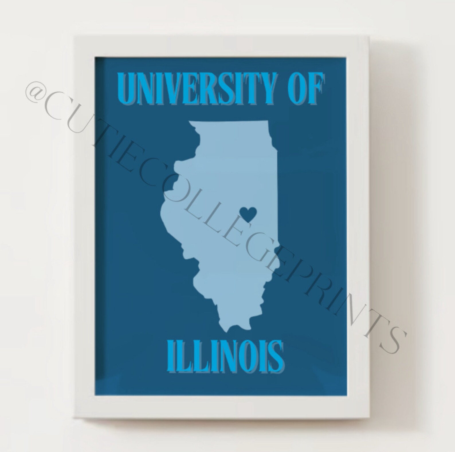 Cute University of Illinois Urbana Champaign College Poster Prints - Etsy