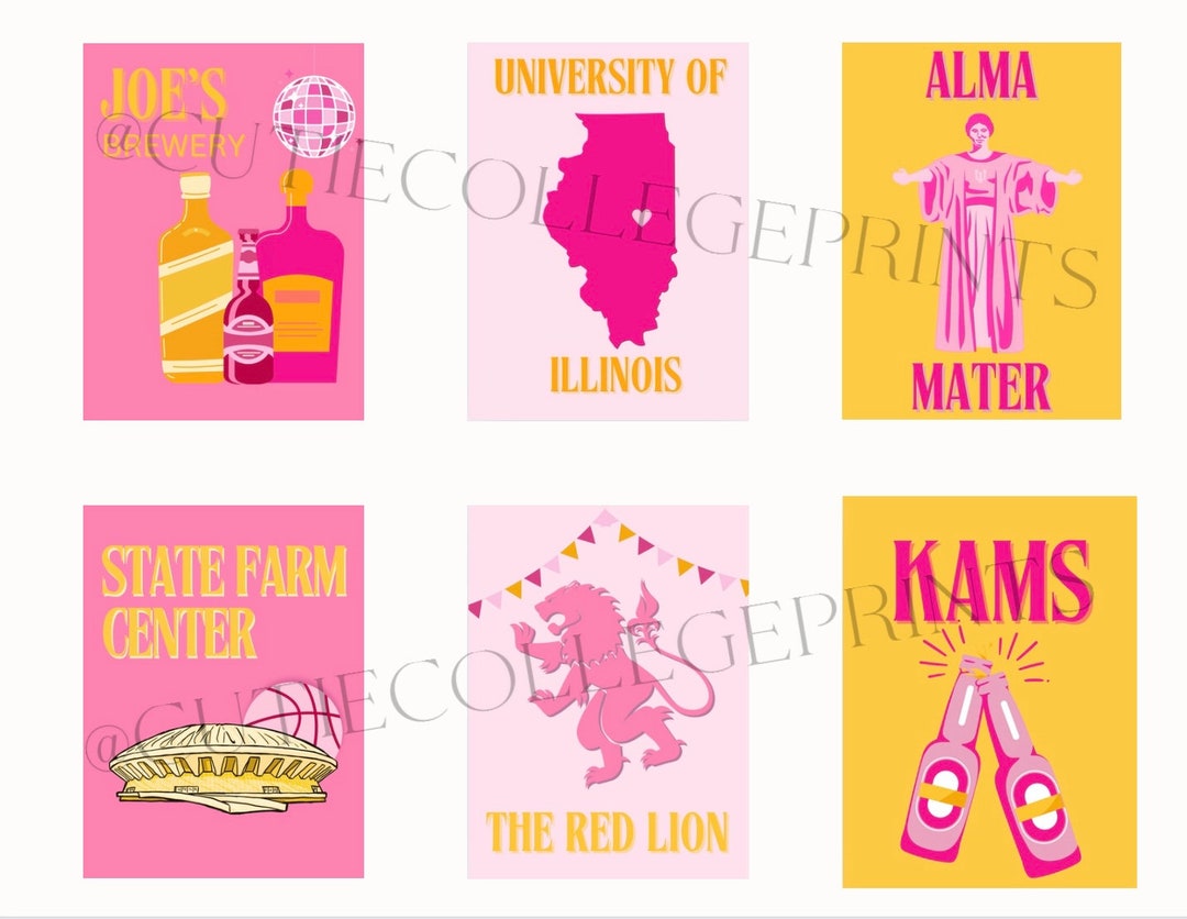 University of Illinois Urbana Champaign Poster Prints - Etsy