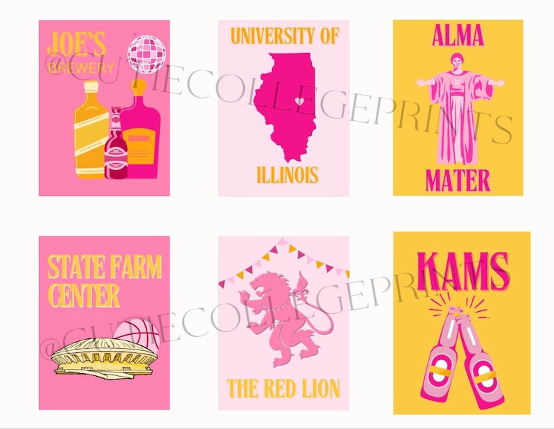 University of Illinois Urbana Champaign Poster Prints - Etsy