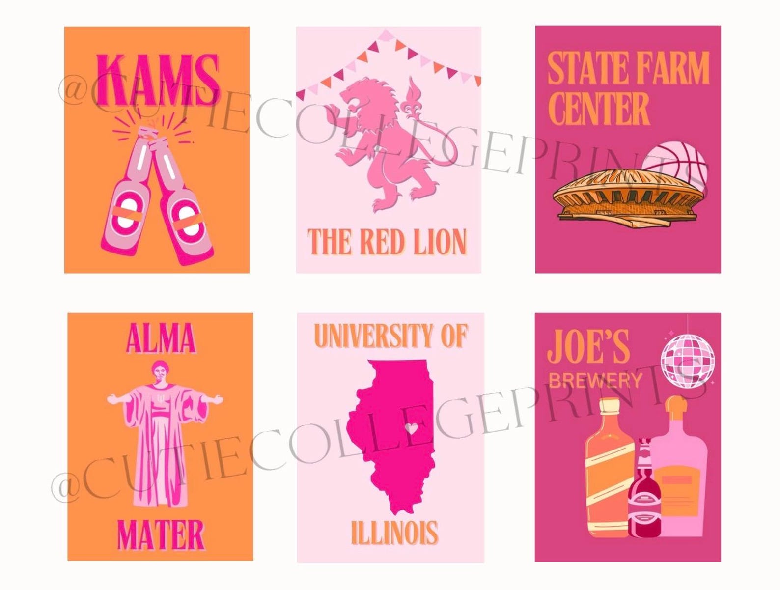 University of Illinois Urbana Champaign Poster Prints - Etsy