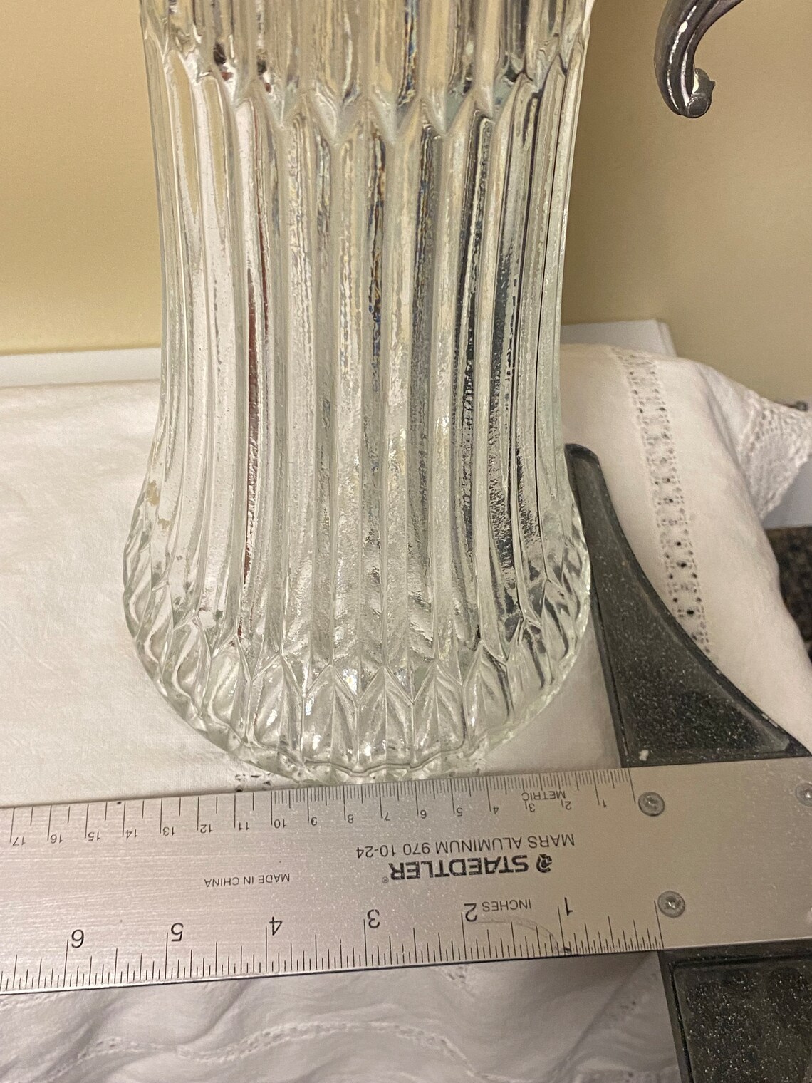 Vintage Ornate Silver Plated and Crystal Carafe - Etsy