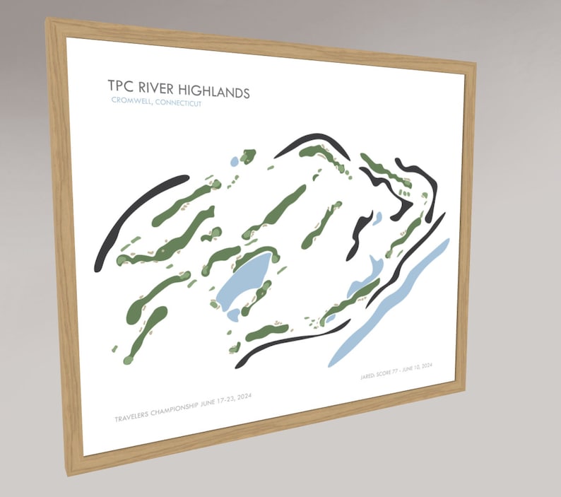 TPC River Highlands Print | Travelers Championship 2024 | Custom Golf ...