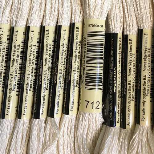 DMC 712 Cream Embroidery Floss 2 Skeins 6 Strand Thread for - Etsy