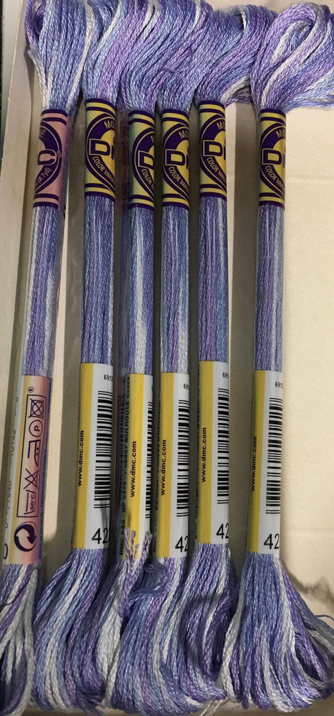DMC 4220 Lavender Fields Color Variations Embroidery Floss 1 Skein 6 Strand Thread for ...