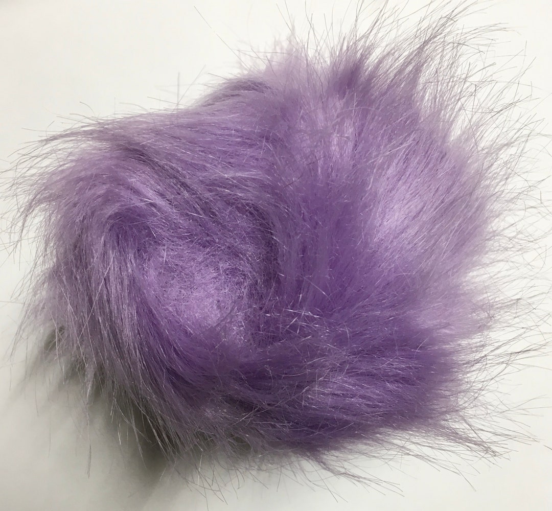Extra Large Imitation Fur Faux Purple Fur Pom Pom Ball With Loop for ...