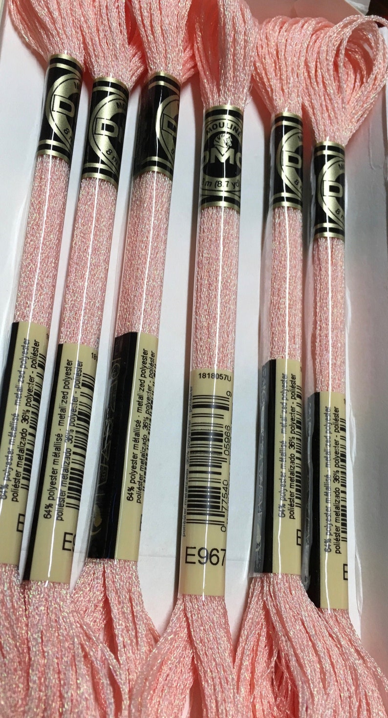 DMC E967 Soft Peach Metallic Light Effects Embroidery Floss 1 - Etsy