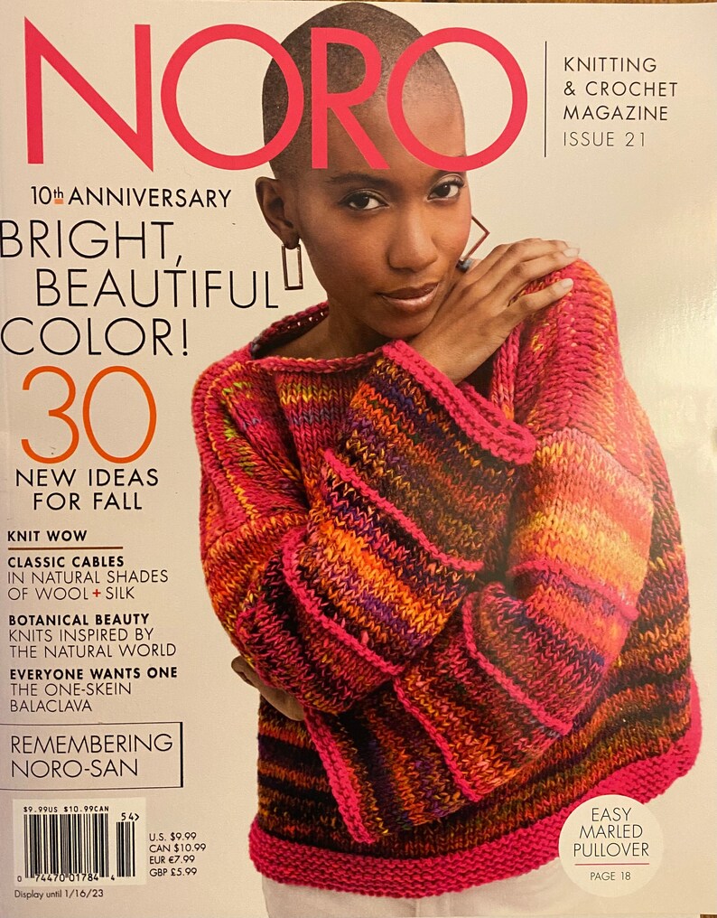 Noro Knitting Magazine Fall Winter 2022 2023 10th Anniversary - Etsy