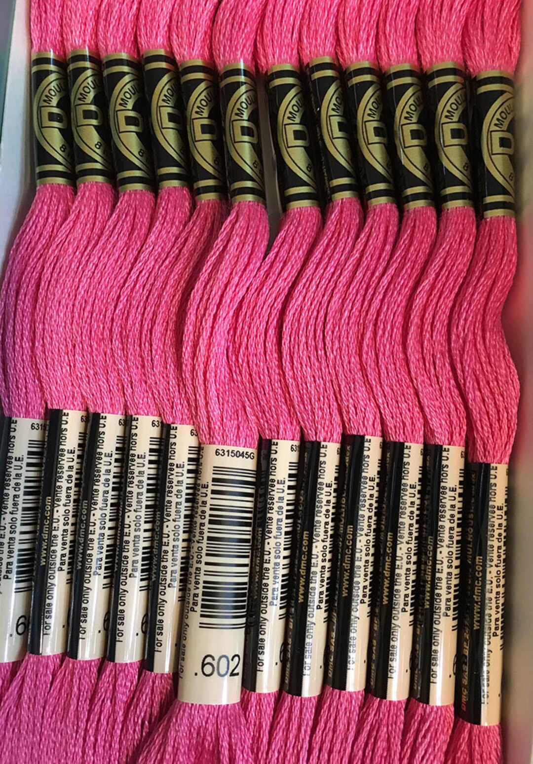 DMC 602 Medium Cranberry Embroidery Floss 2 Skeins 6 Strand Thread for ...