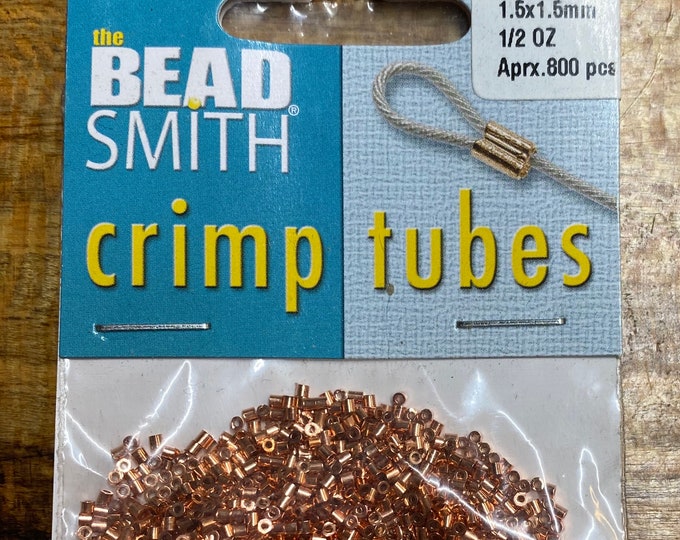 Crimp Tubes 800 Copper Plated Crimp Tubes 1.5x1.5mm F423 - Etsy