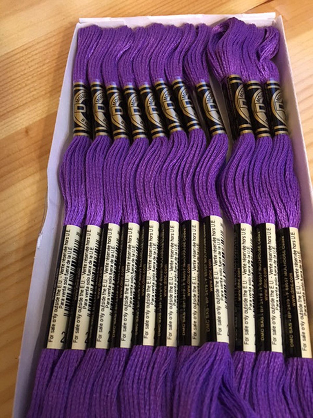 DMC 208 Very Dark Lavender Embroidery Floss 2 Skeins 6 Strand Thread ...