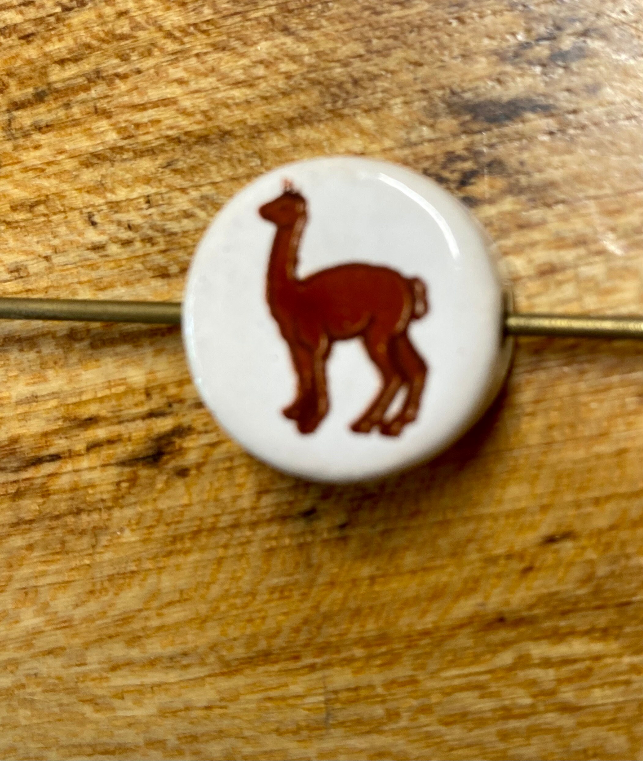 Llama Coin Beads 20mm Peruvian Ceramic Large 3mm Horizontal - Etsy