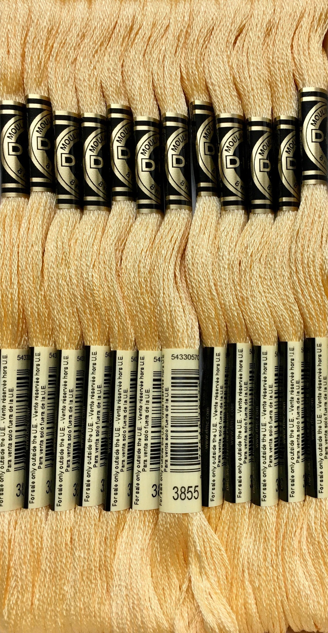 DMC 3855 Autumn Gold Light Embroidery Floss 2 Skeins 6 Strand Thread ...