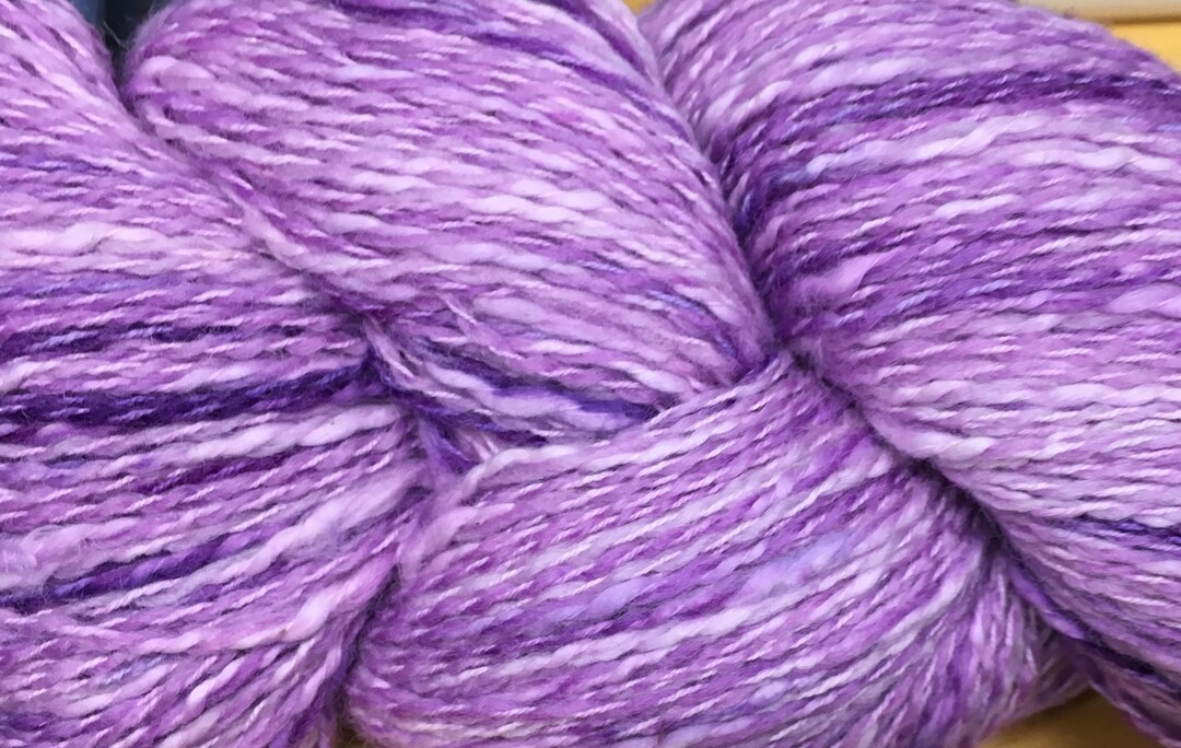 Kancha Purple Lobos De Tierra Variegated Handpainted Cotton and Merino ...