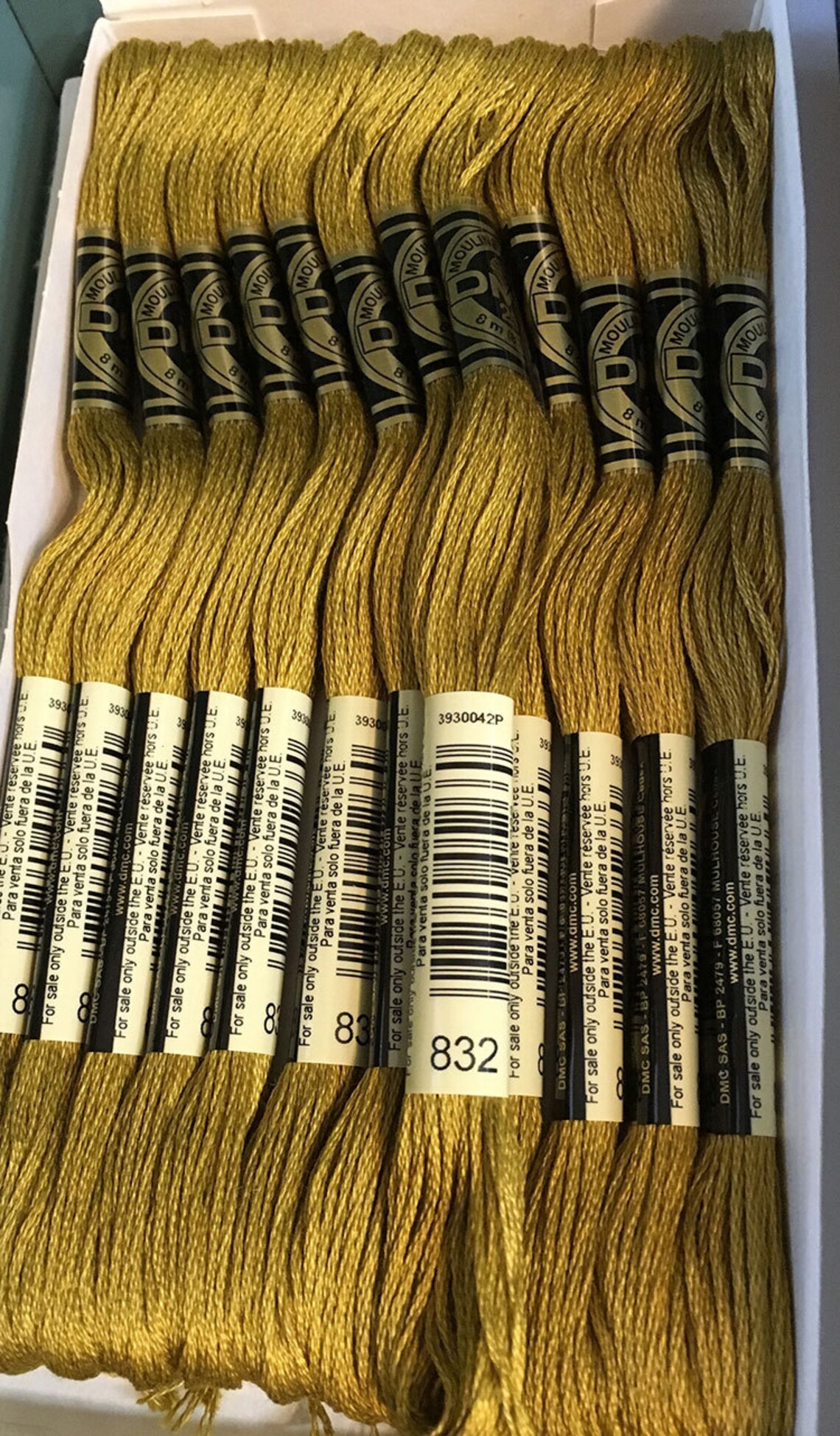 DMC 832 Golden Olive Embroidery Floss 2 Skeins 6 Strand Thread | Etsy