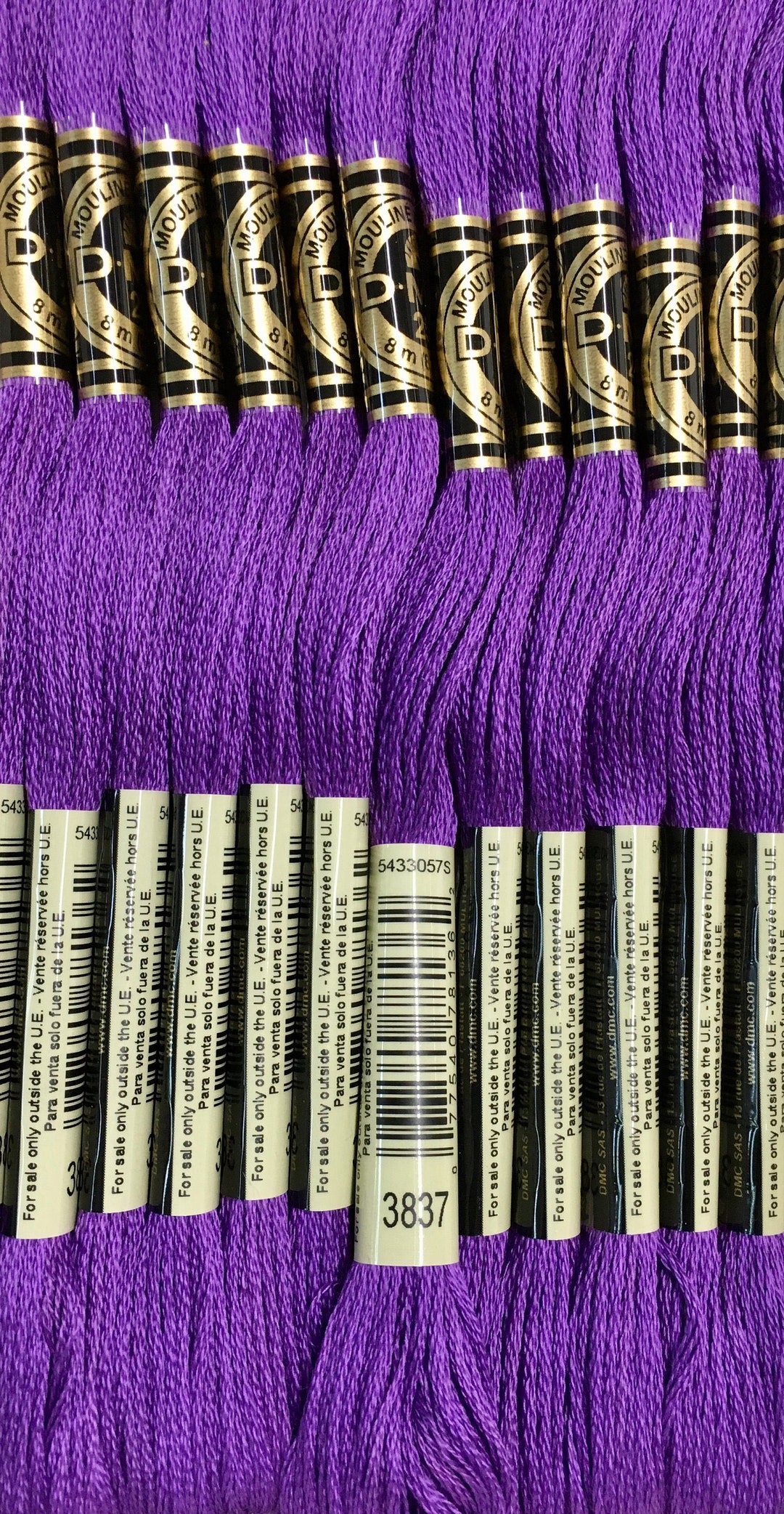 DMC 3837 Lavender Ultra Dark Embroidery Floss 6 Strand Thread for ...