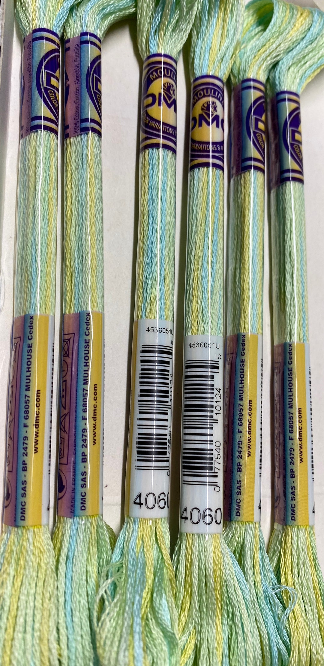 DMC 4060 Weeping Willow Color Variations Embroidery Floss 1 Skein 6 Strand Thread for Embroidery ...