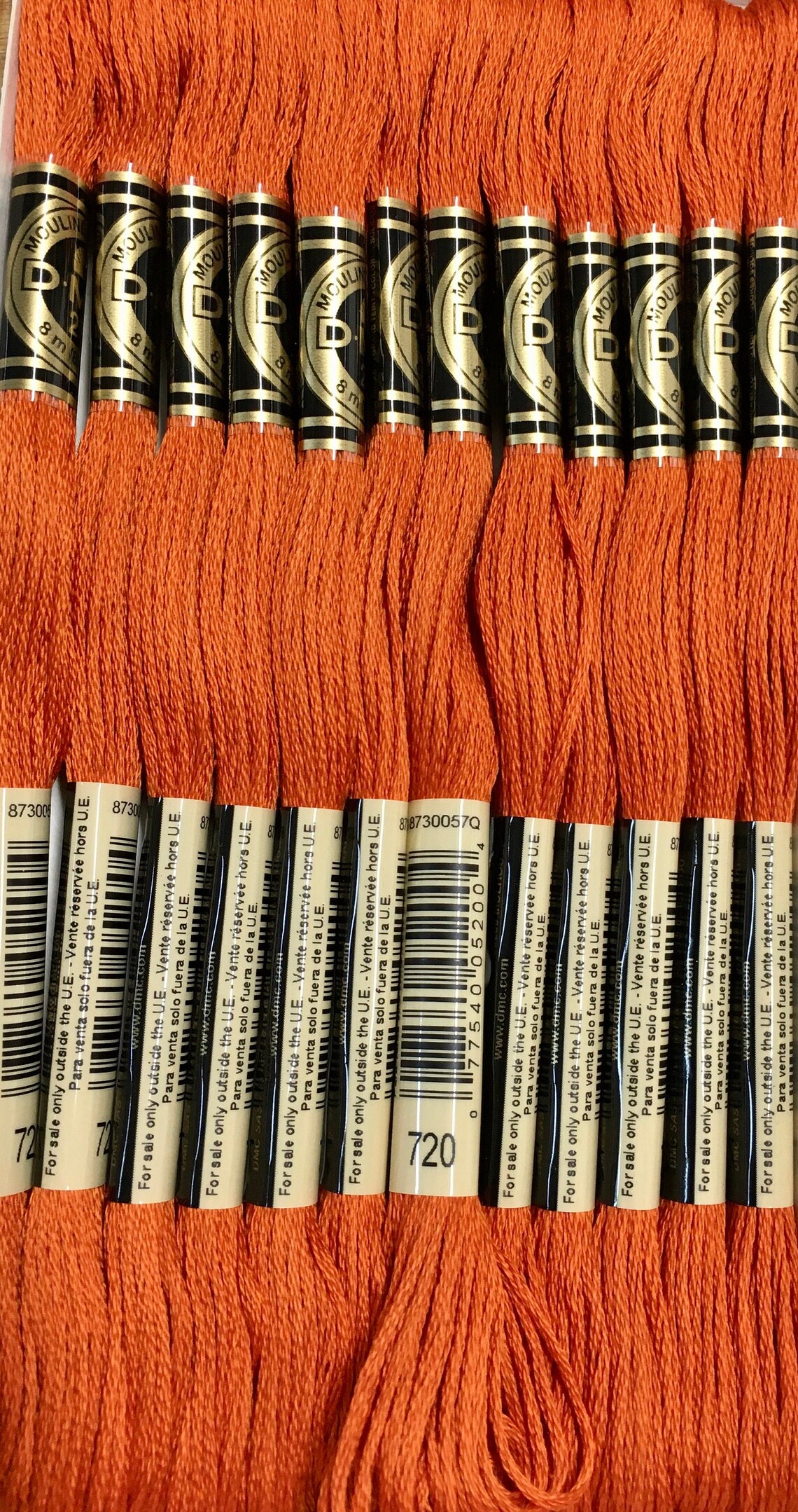 DMC 720 Naranja Especia Oscuro Bordado Floss 2 madejas 6 Hilo | Etsy