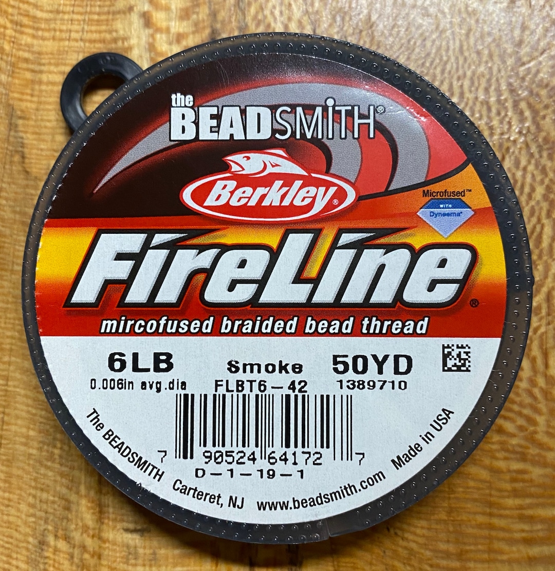 6 Lb Smoke Fireline Braided Beading Thread .006 Avg Diameter 50 Yards ...