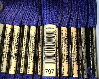 DMC 793 Medium Cornflower Blue Embroidery Floss 2 Skeins 6 | Etsy