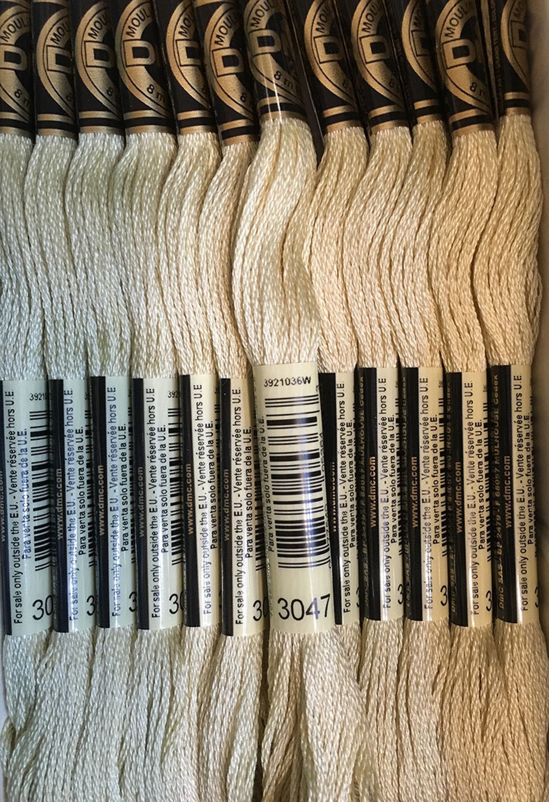 DMC 3047 Light Yellow Beige Embroidery Floss 6 Strand Thread for ...