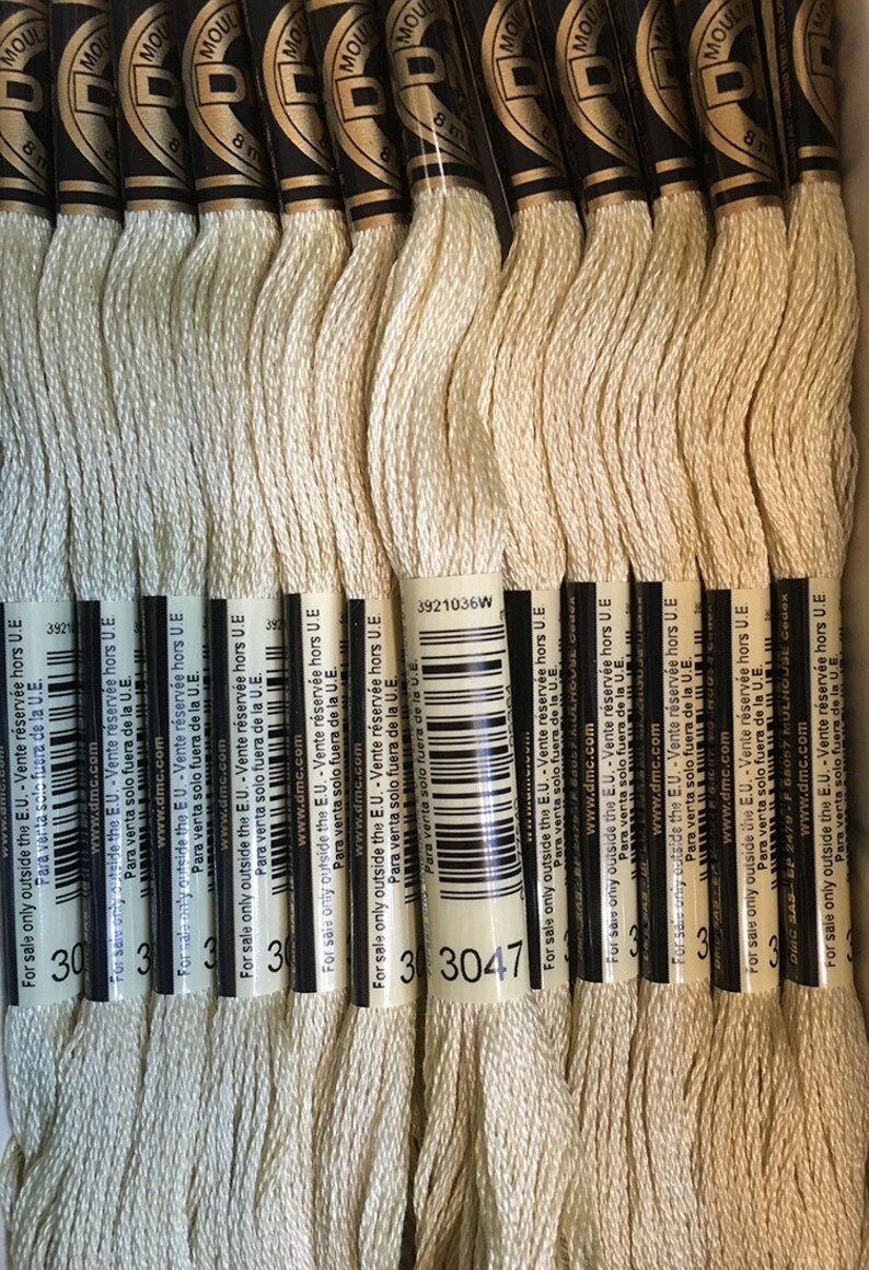 DMC 3047 Light Yellow Beige Embroidery Floss 2 Skeins 6 Strand - Etsy
