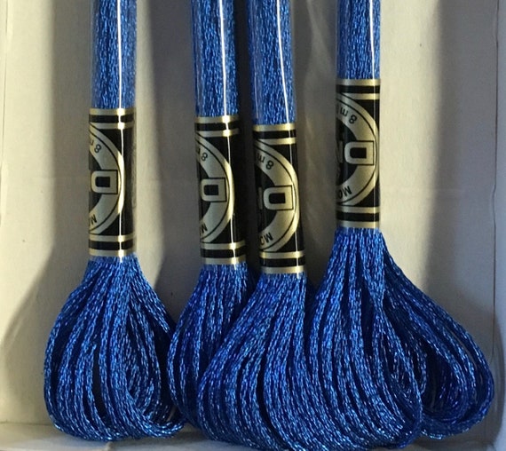 DMC E825 Blue Sapphire Metallic Light Effects Embroidery Floss - Etsy