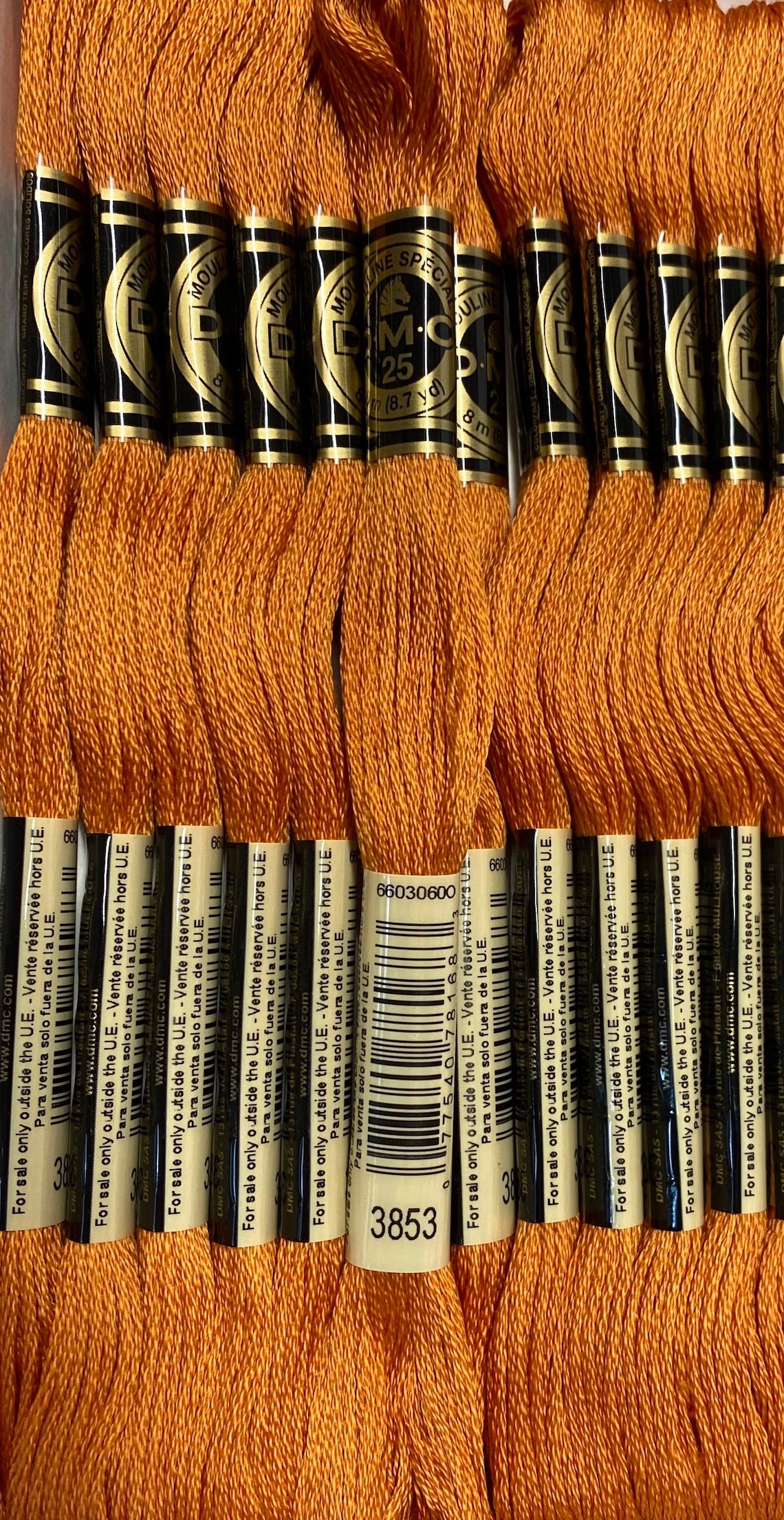 DMC 3853 Dark Autumn Gold Embroidery Floss 2 Skeins 6 Strand | Etsy