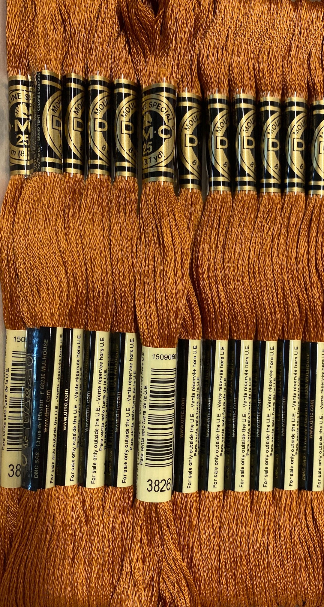 DMC 3826 Golden Brown Embroidery Floss 2 Skeins 6 Strand Thread for ...