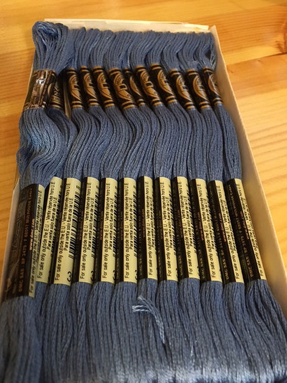DMC 334 Medium Baby Blue Embroidery Floss 2 Skeins 6 Strand | Etsy