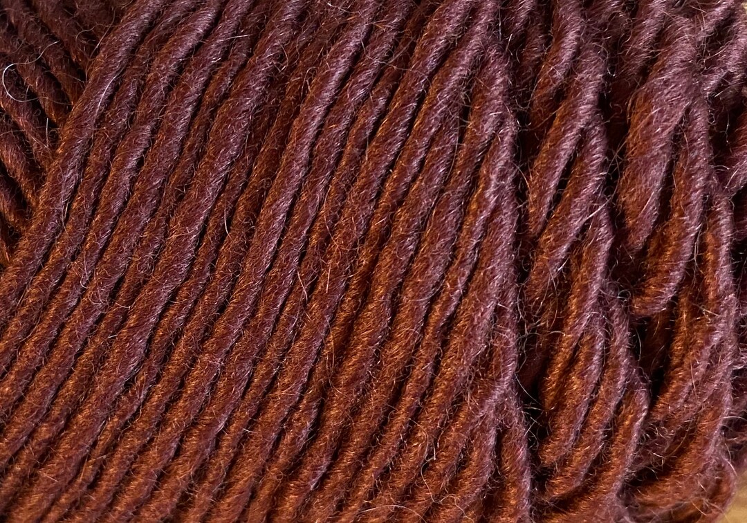 Lambs Pride Worsted Brown Sheep Roasted Coffee Wool Mohair Single Ply ...