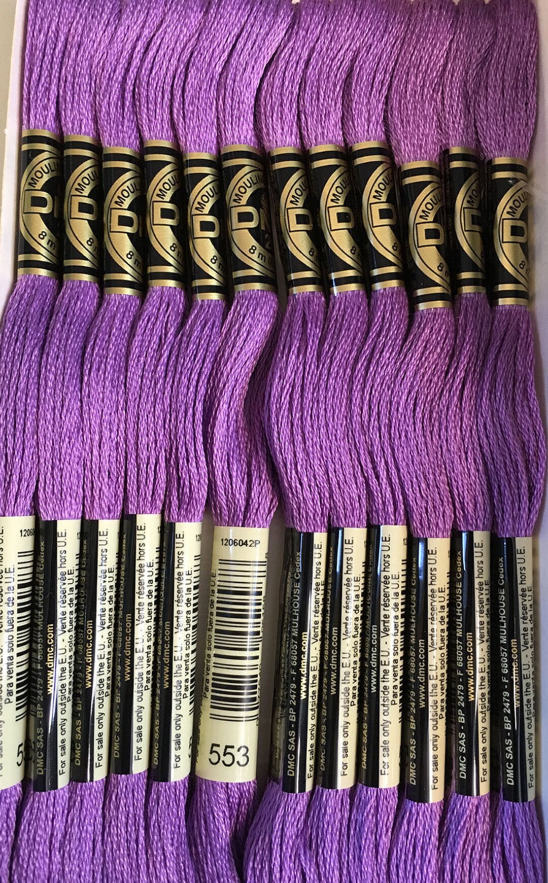 DMC 553 Violet Embroidery Floss 2 Skeins 6 Strand Thread for Embroidery ...