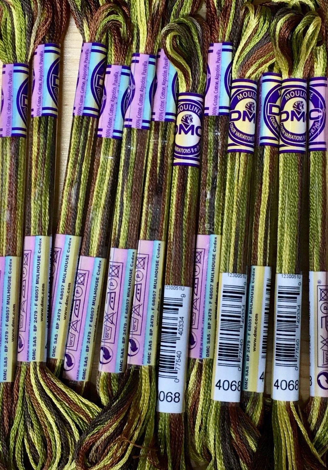 DMC 4068 Camouflage Color Variations Embroidery Floss 1 Skein 6 Strand ...