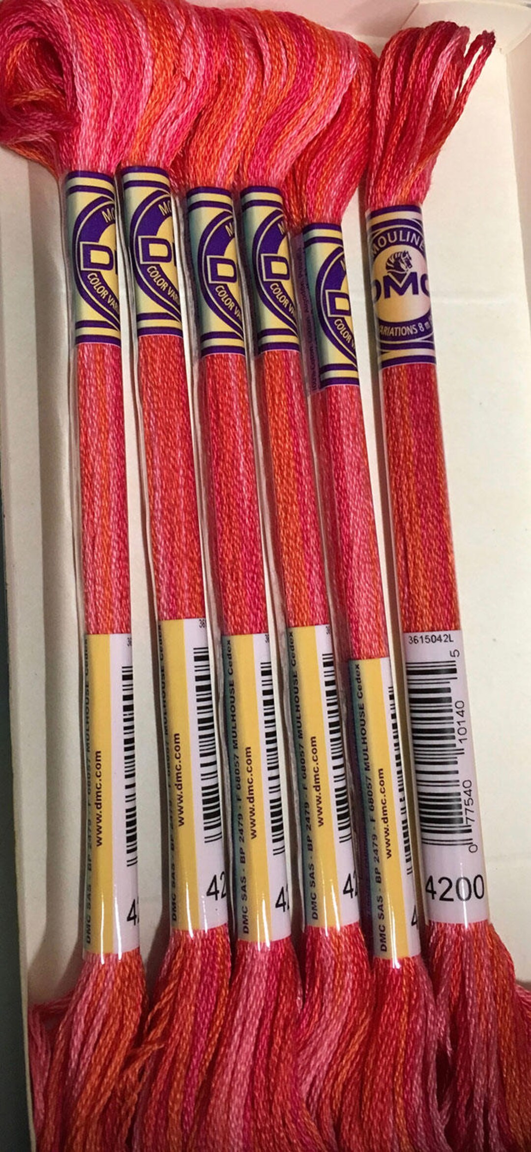 DMC 4200 Wild Fire Color Variations Embroidery Floss 1 Skein 6 Strand ...