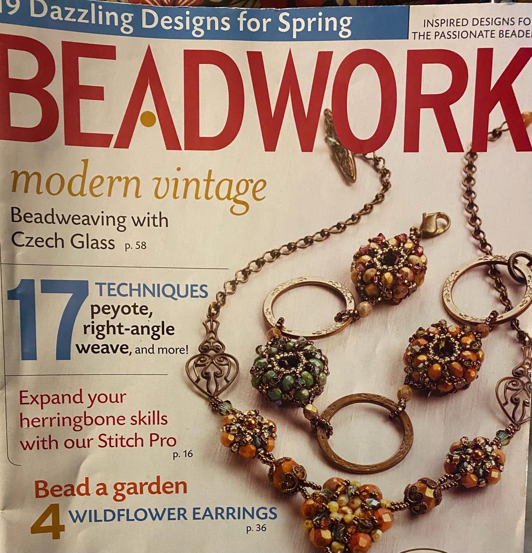 Beadwork Magazine 19 Dazzling Designs for Spring April May 2010 - Etsy