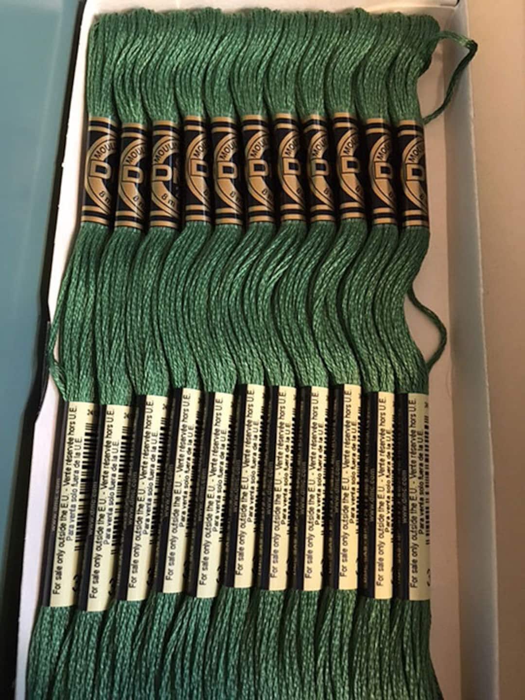 DMC 367 Dark Pistachio Green Embroidery Floss 2 Skeins 6 Strand Thread ...