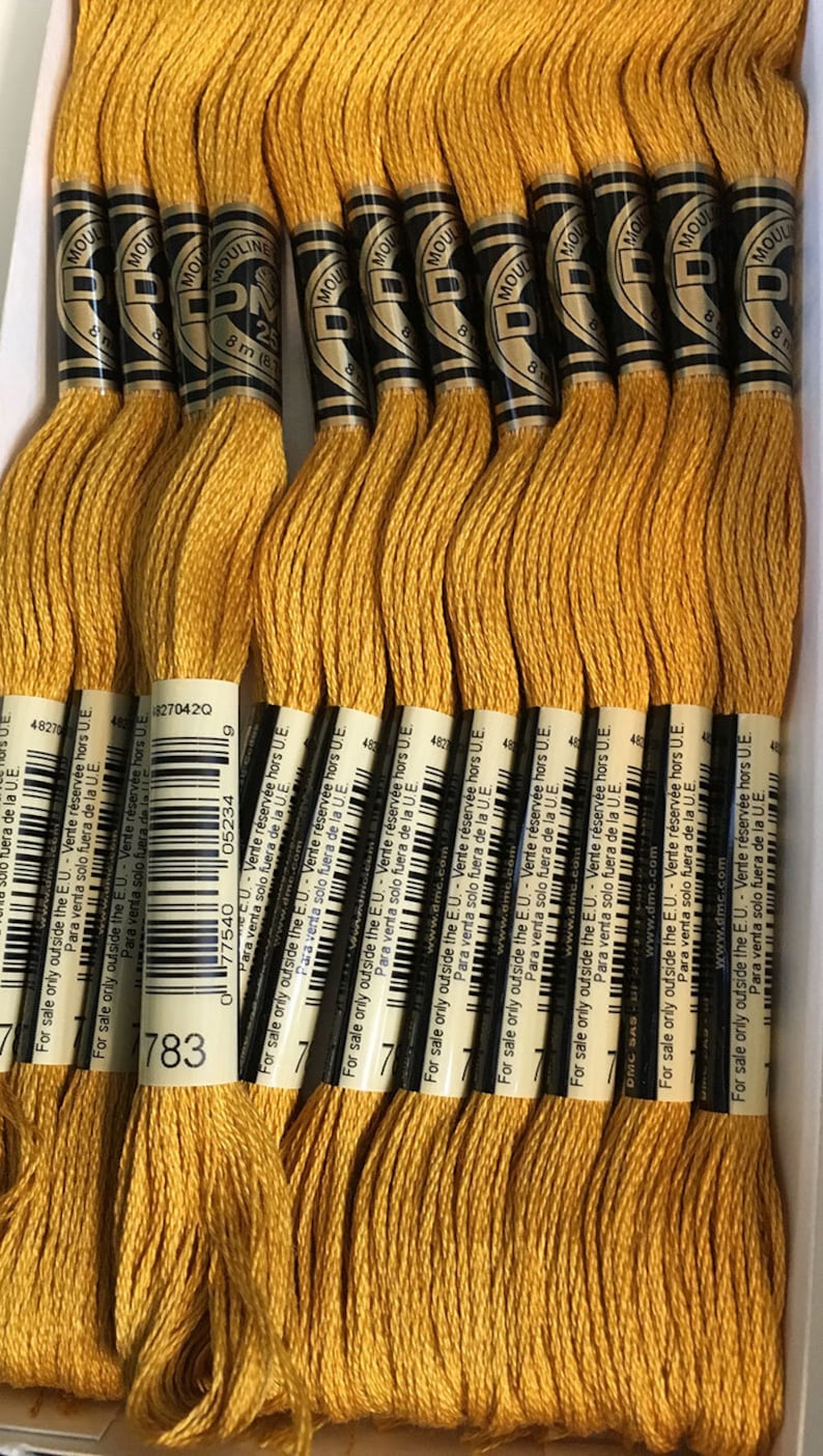 DMC 783 Medium Topaz Embroidery Floss 2 Skeins 6 Strand Thread - Etsy.de