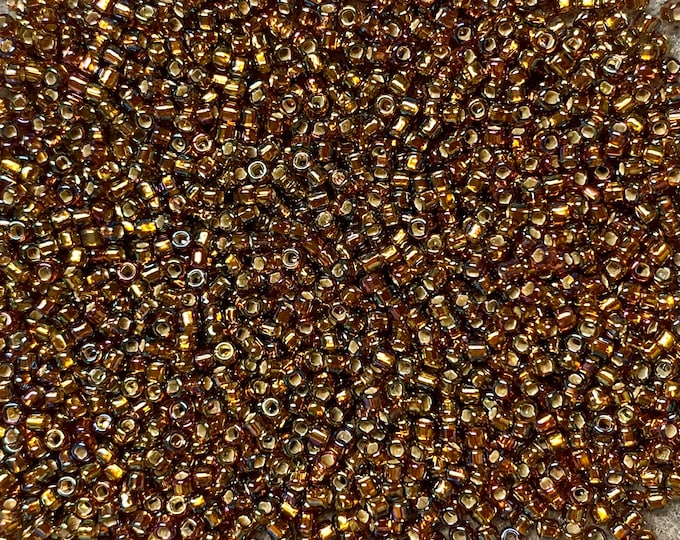11/0 Silver Lined Russet AB Glass Japanese Seed Beads 6 Inch Tube 28 ...