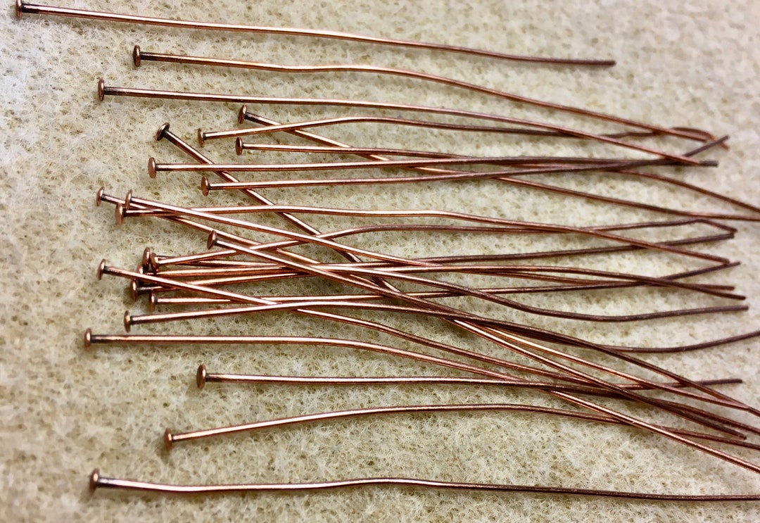3 Inch Head Pins Extra Long Antique Copper Plated Three Inch Headpins ...