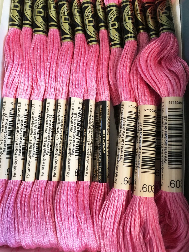 DMC 603 Cranberry Embroidery Floss 2 Skeins 6 Strand Thread - Etsy