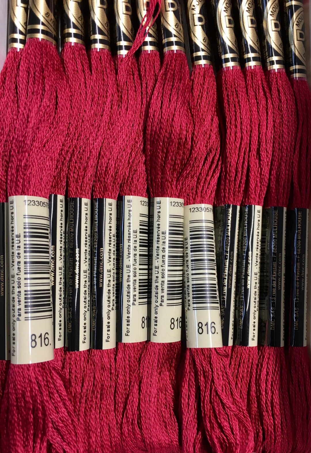 DMC 816 Garnet Embroidery Floss 6 Strand Thread for Embroidery Cross ...