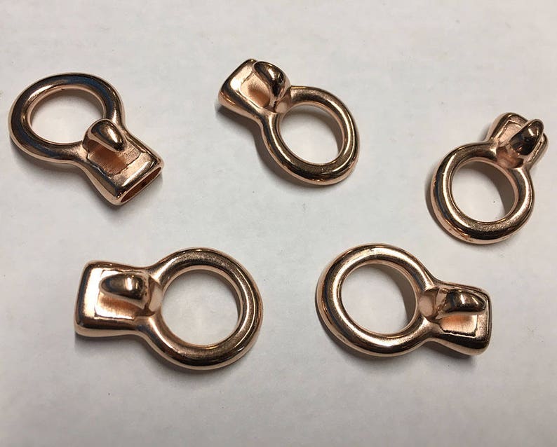 Clearance 2 Hook and Loop Clasp Rose Gold Hook Leather Clasp - Etsy