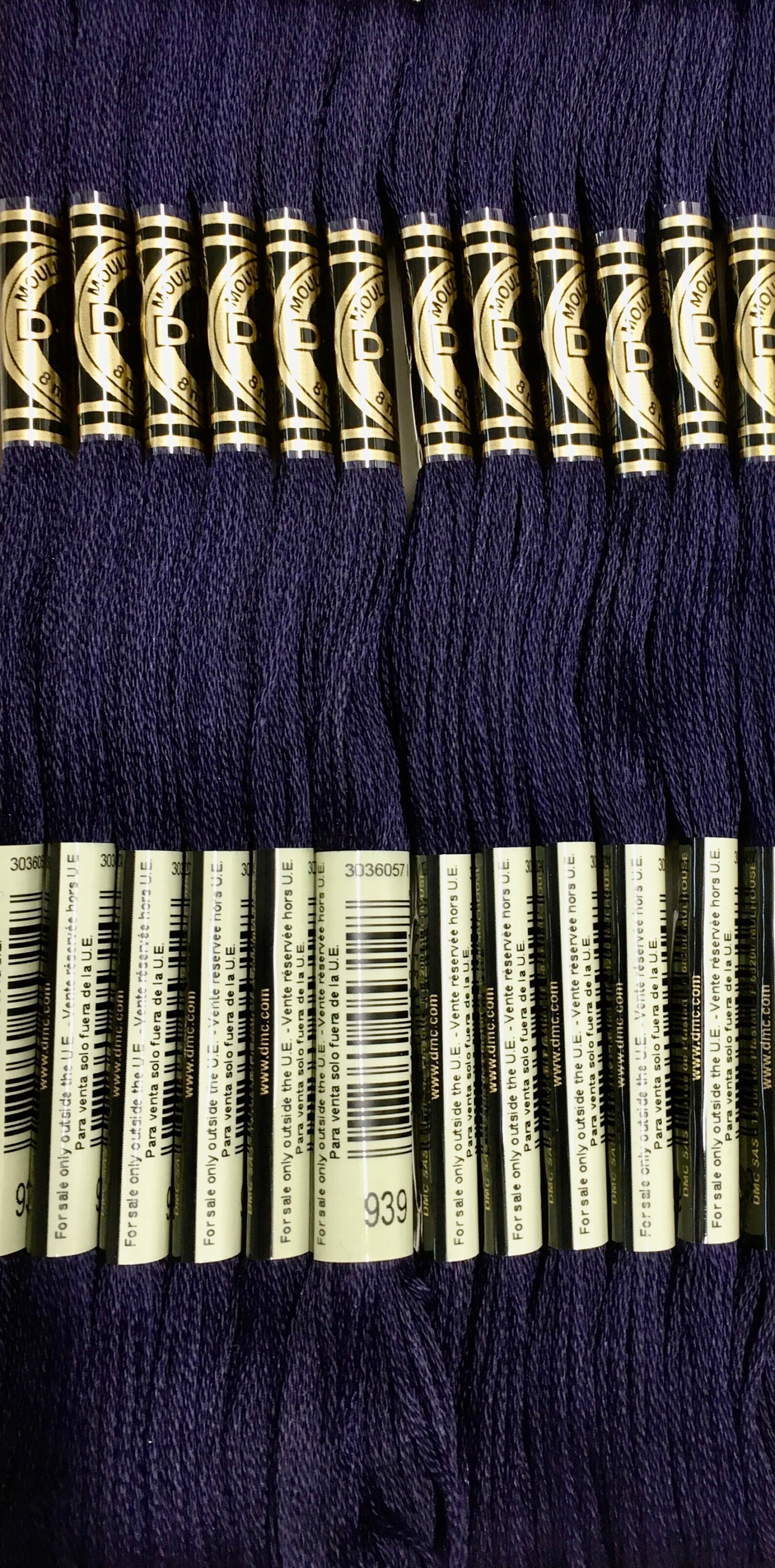 DMC 939 Blue Very Dark Embroidery Floss 2 Skeins 6 Strand | Etsy