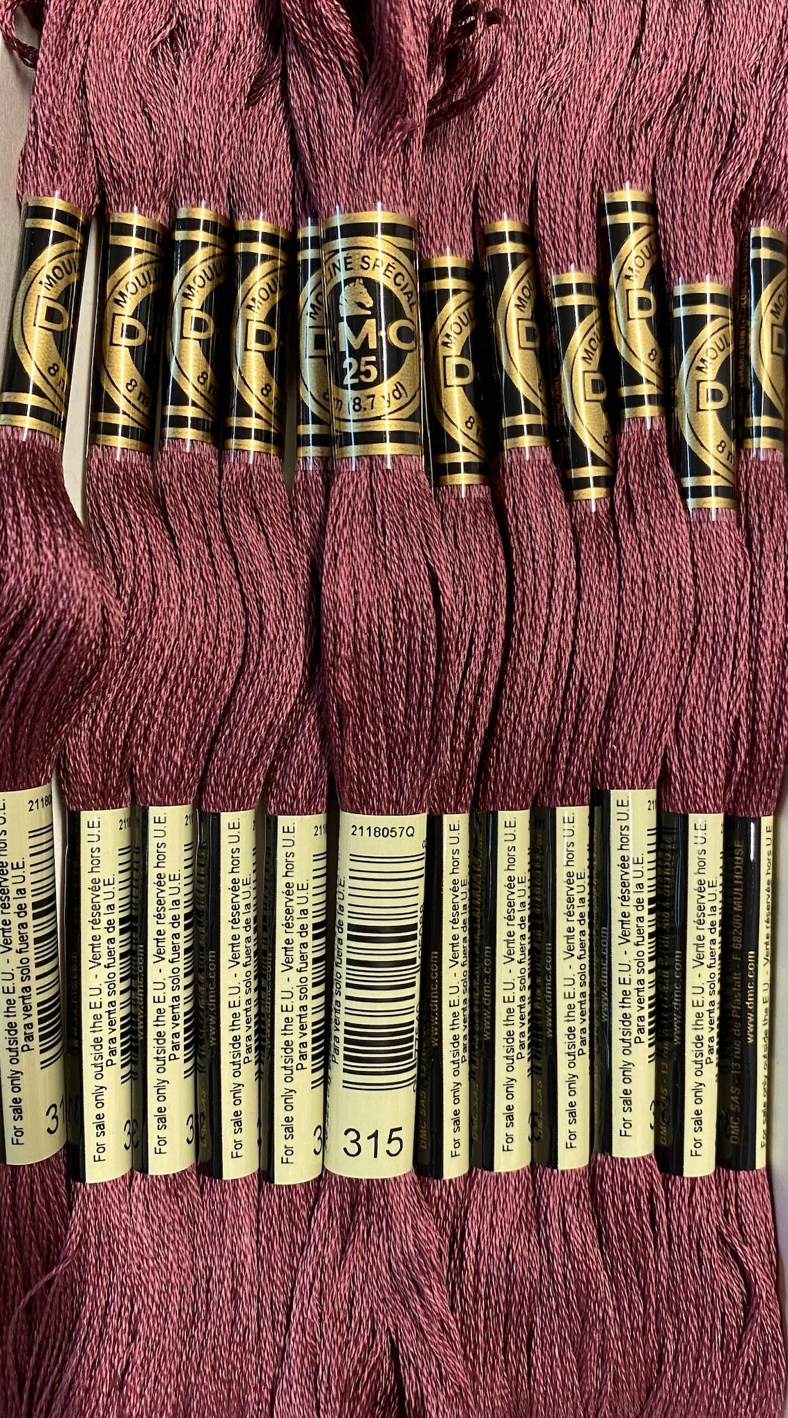 DMC 315 Medium Dark Antique Mauve Embroidery Floss 2 Skeins 6 - Etsy Canada