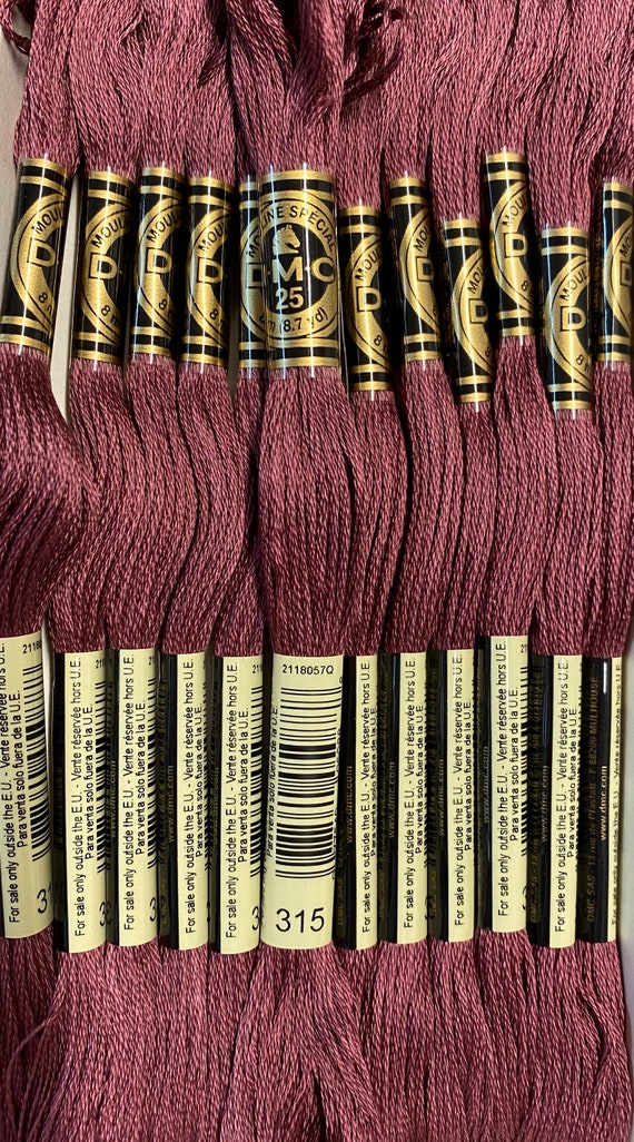 DMC 315 Medium Dark Antique Mauve Embroidery Floss 2 Skeins 6 | Etsy