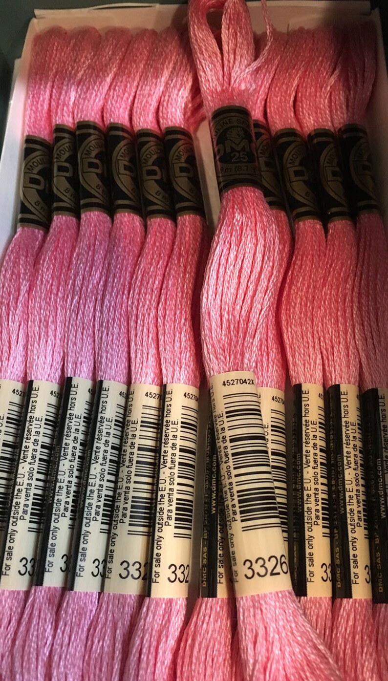 DMC 3326 Light Rose Embroidery Floss 2 Skeins 6 Strand Thread - Etsy
