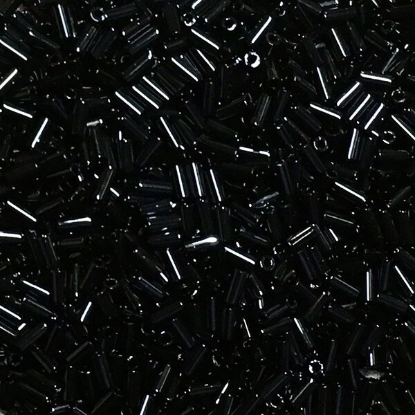 Black Bugle Beads - Etsy